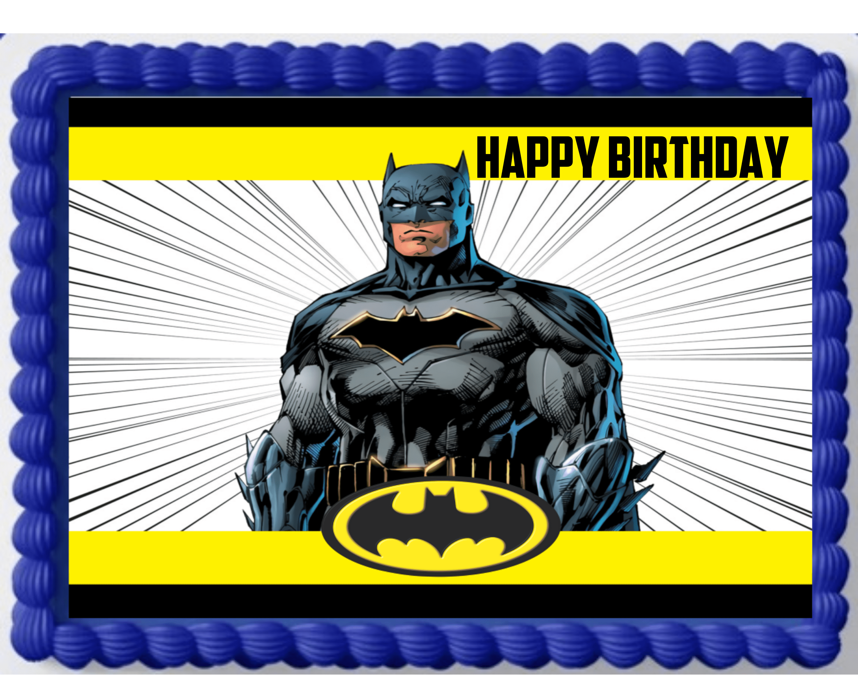 Superhero Bat Man Edible Cake Topper Frosting Sheet Photo Icing Sheet ...