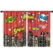 Super Hero Spider Curtains, Red Superhero Spider Web Boys Curtains for ...