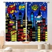 Super Hero Spider Curtains, Red Superhero Spider Web Boys Curtains for ...