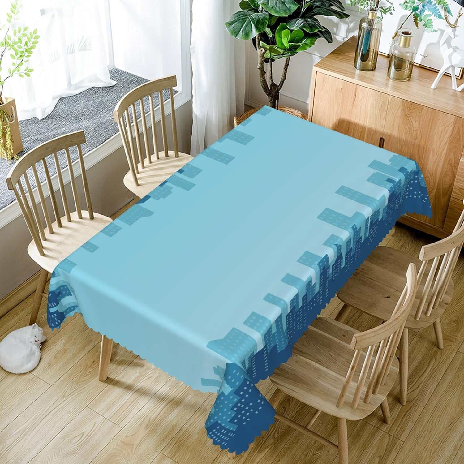 Superhero Cityscape Theme Tablecloth,54x78 Inch Cartoon Comic Super ...