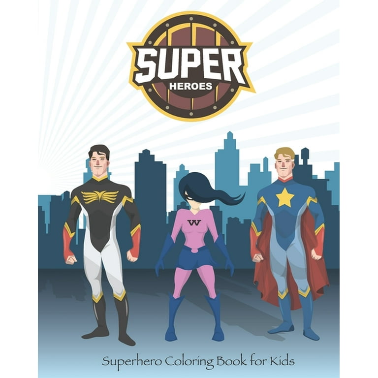 coloring pages for boys superheroes painted
