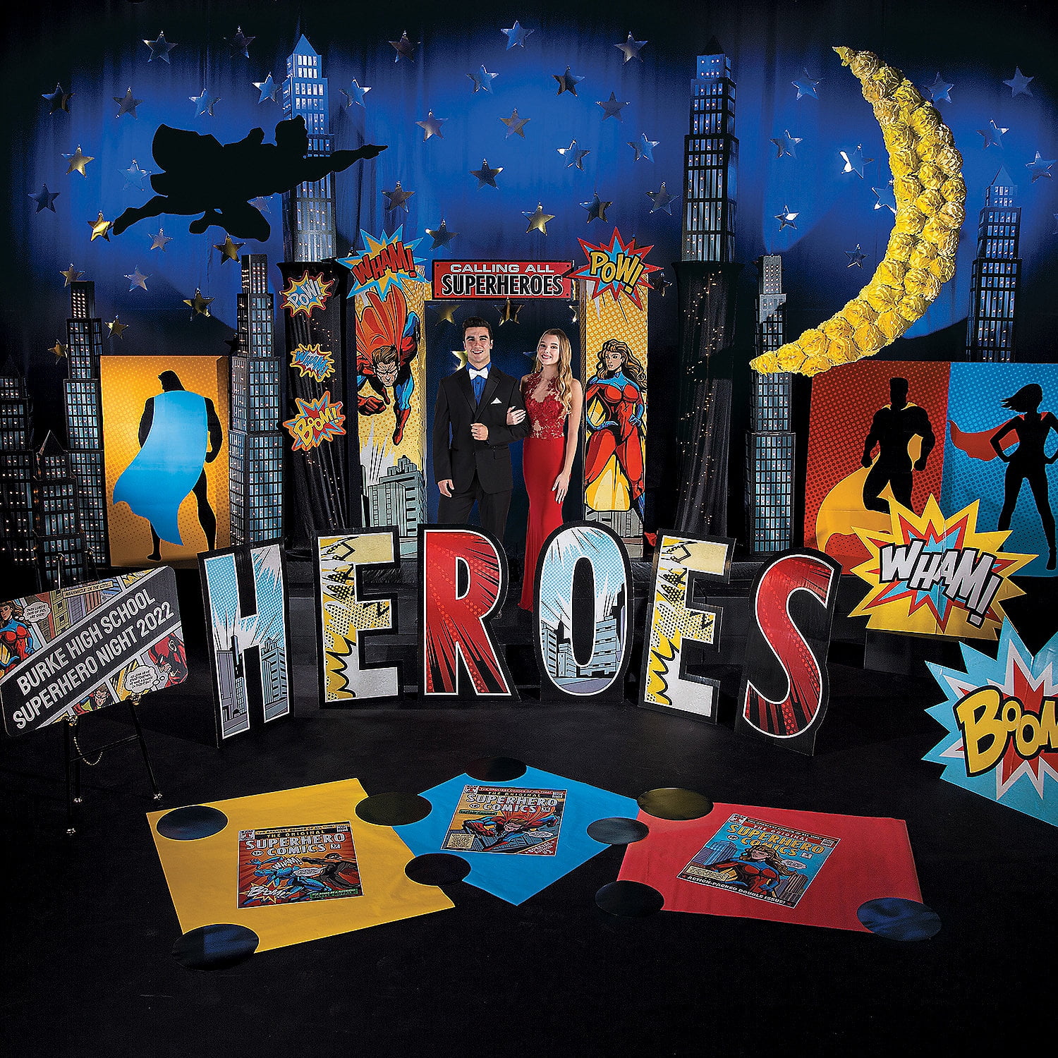 Superhero Comic Book Style Grand Event Decorating Kit - 13 Pieces ...