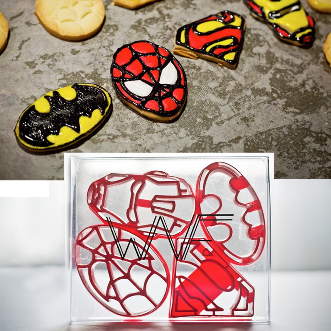 Superhero Cookie Cutters by WNF GROUP - for Extra Fun Baking - Includes ...
