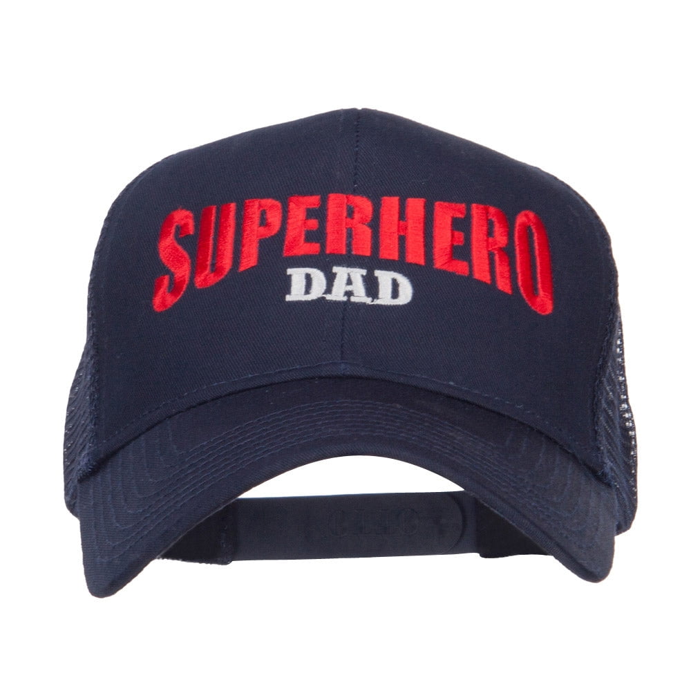 Superhero Dad Letters Embroidered Trucker Cap - Navy OSFM - Walmart.com