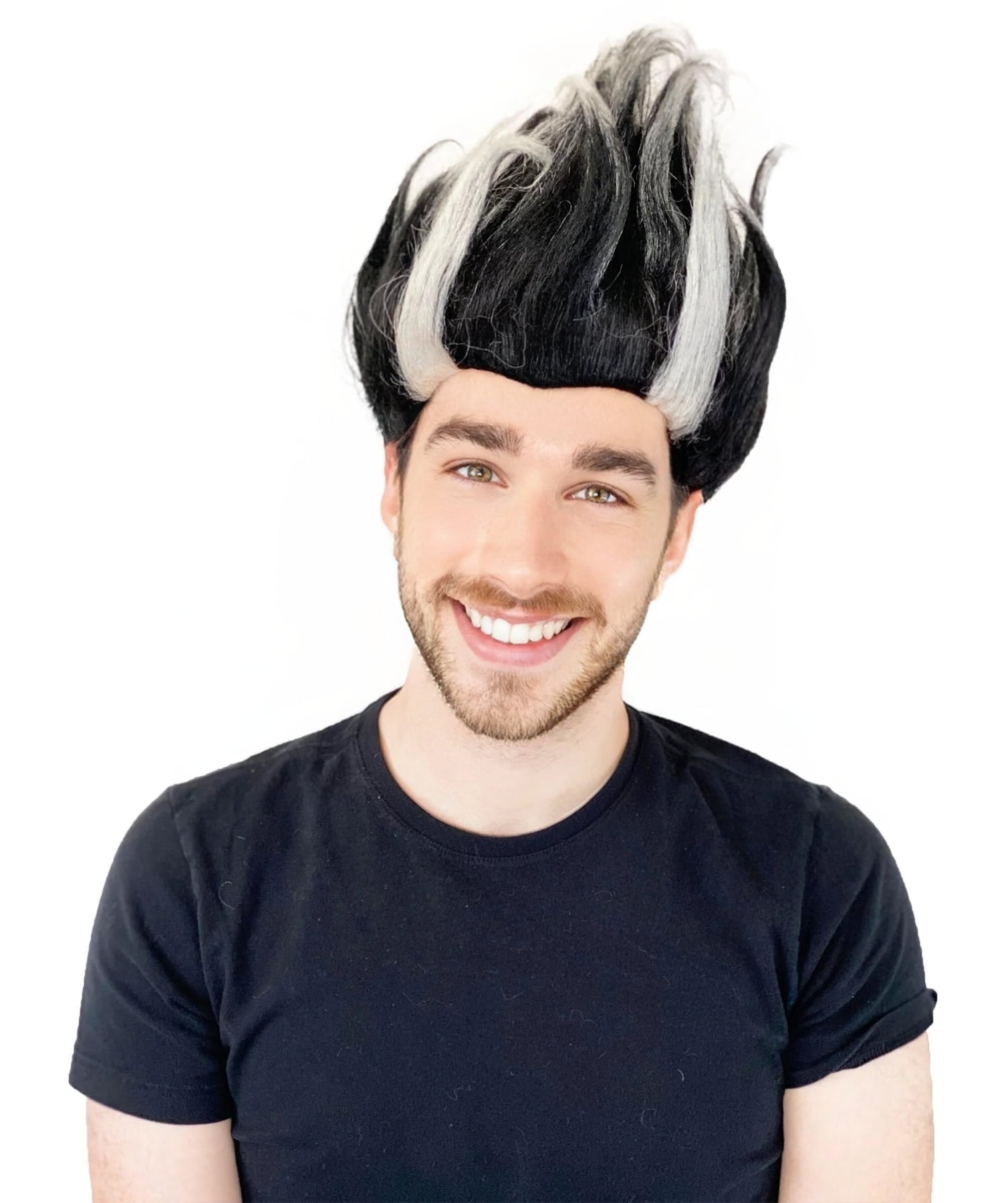 Superhero Doctor Mens Wig | Black White Cosplay Halloween Wig | Premium ...