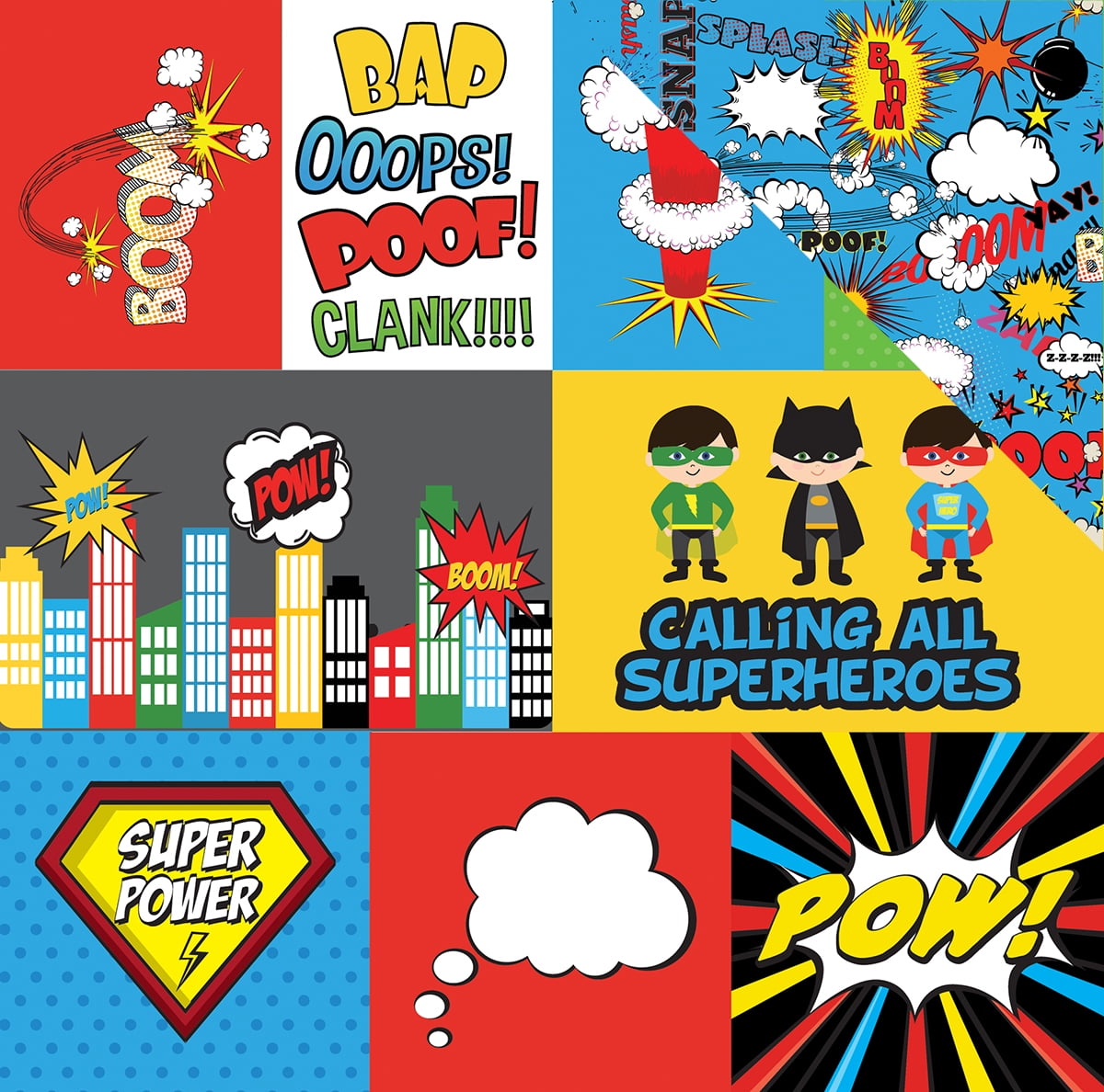 Superhero Double-sided Cardstock 12"x12"-journaling Cards - Case Pack ...