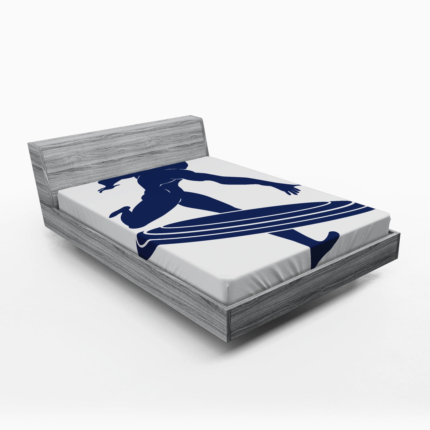 Superhero Fitted Sheet, Muscle Man Hero Throws His Frisbee Muscular ...