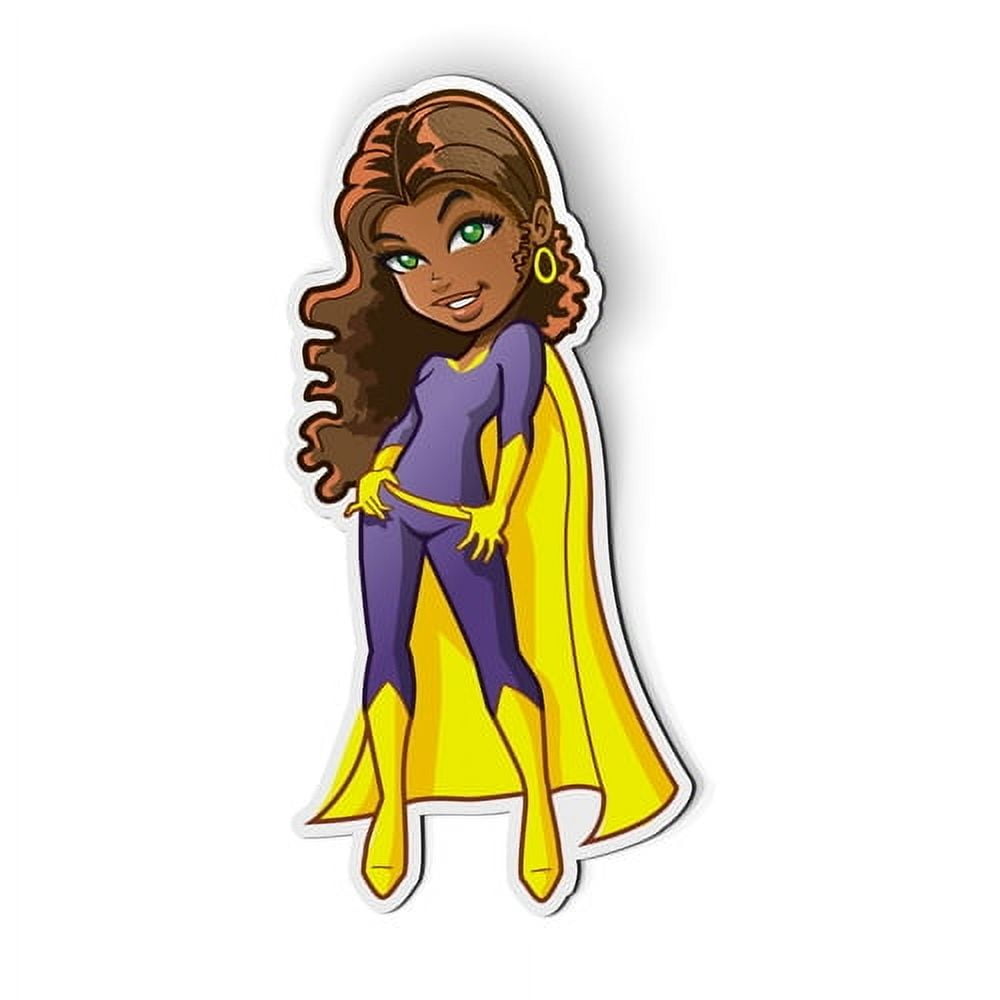 Superhero Girl Cape Cute - 5" Magnet for Car Locker Refrigerator ...