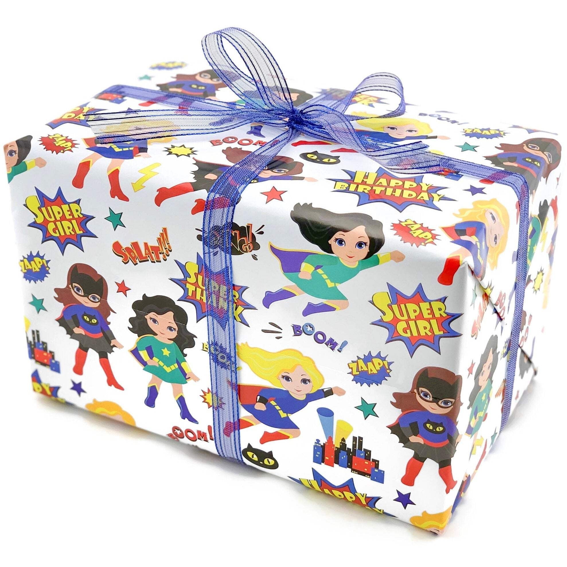 Superhero Girl Gift Wrap - Walmart.com