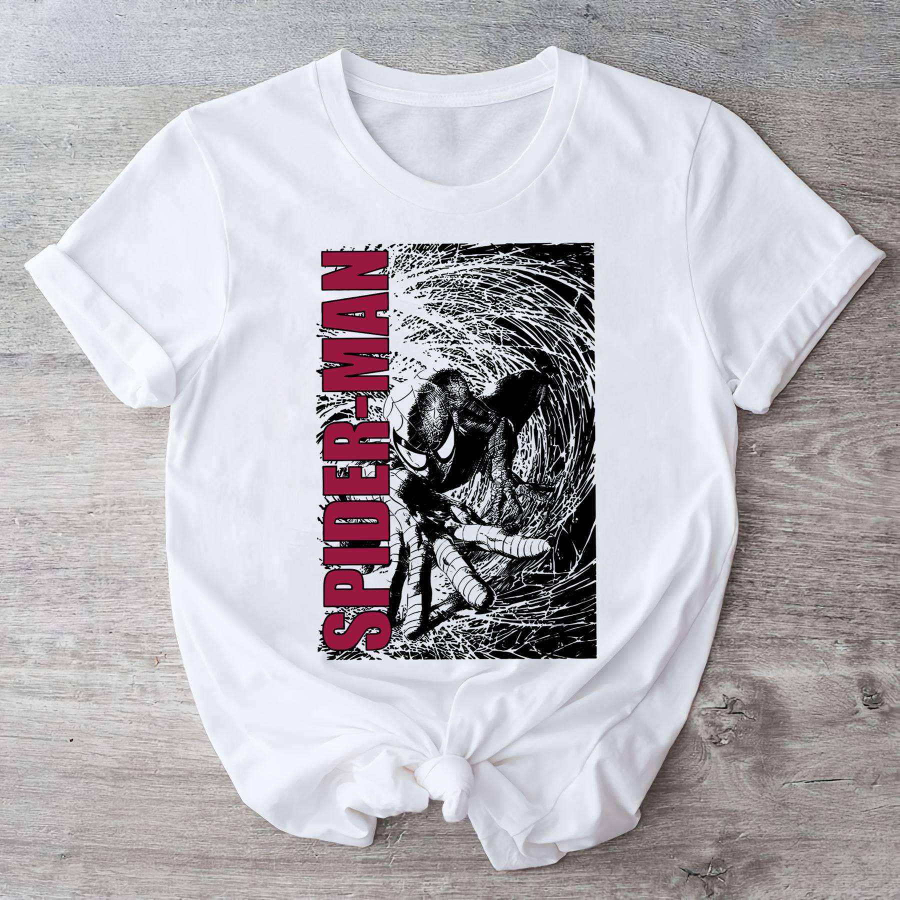 Superhero Graphic T-Shirt, Amazing Web-Slinger Design Tee, Official ...