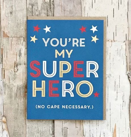 You're My Superhero Greeting Card – Fun and Colorful Design for Friends ...
