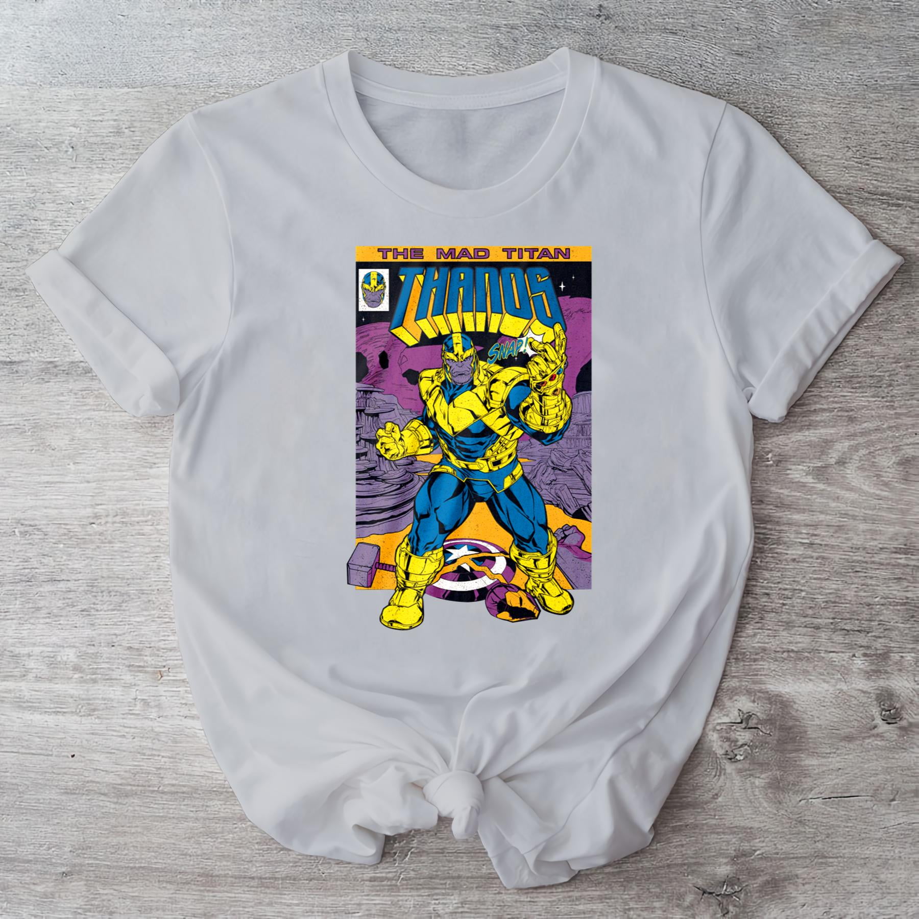 Superhero-Inspired Graphic Shirt Featuring Iconic Designs from Marvel ...