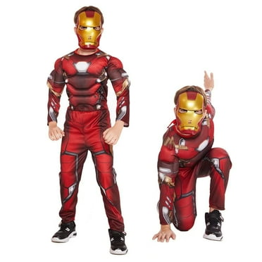 Boy's Deluxe Muscle Iron Man Halloween Costume - Walmart.com