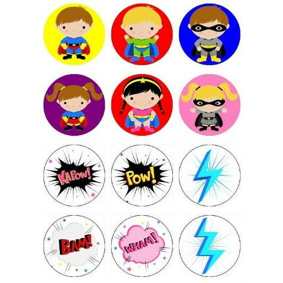 Superhero Cupcake Toppers