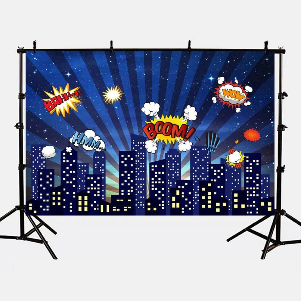 Superhero Photo Backdrop for Photography Studio Buildings Background ...