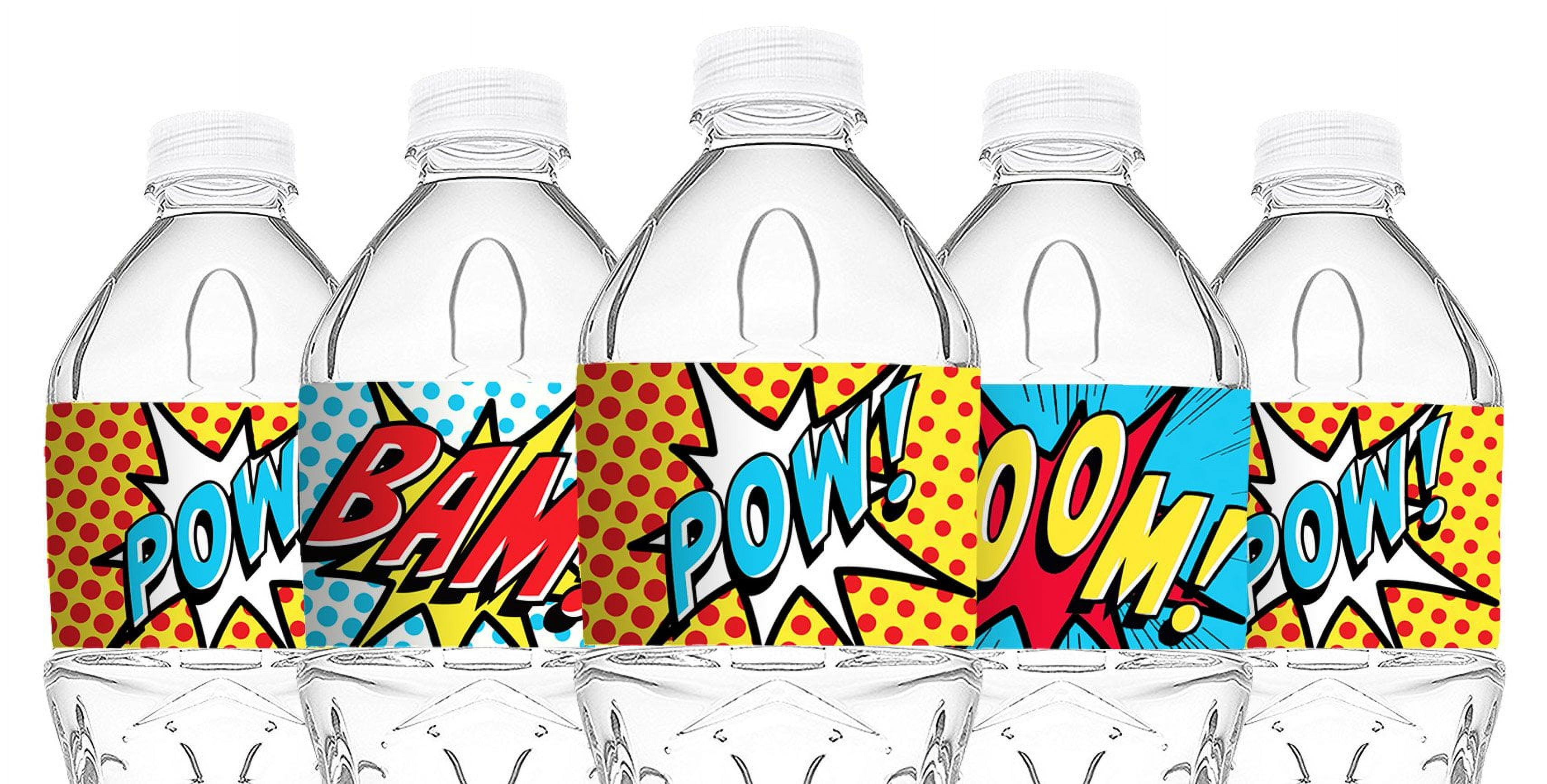 Superhero Red Bottle Wraps - 20 Superhero Water Bottle Labels ...