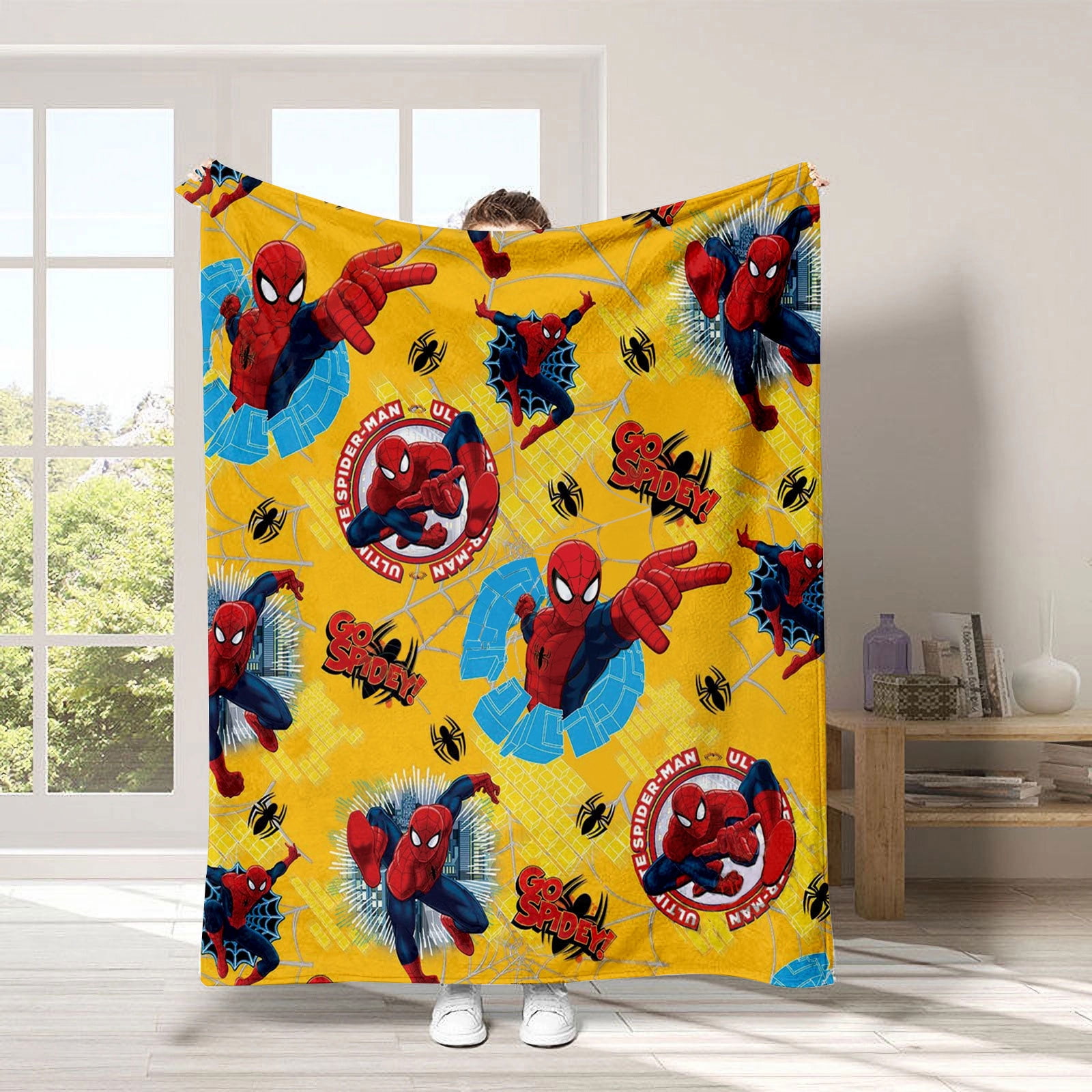 Superhero Spider_Man Throw Blanket Soft Plush Blanket for Couch Car Bed ...