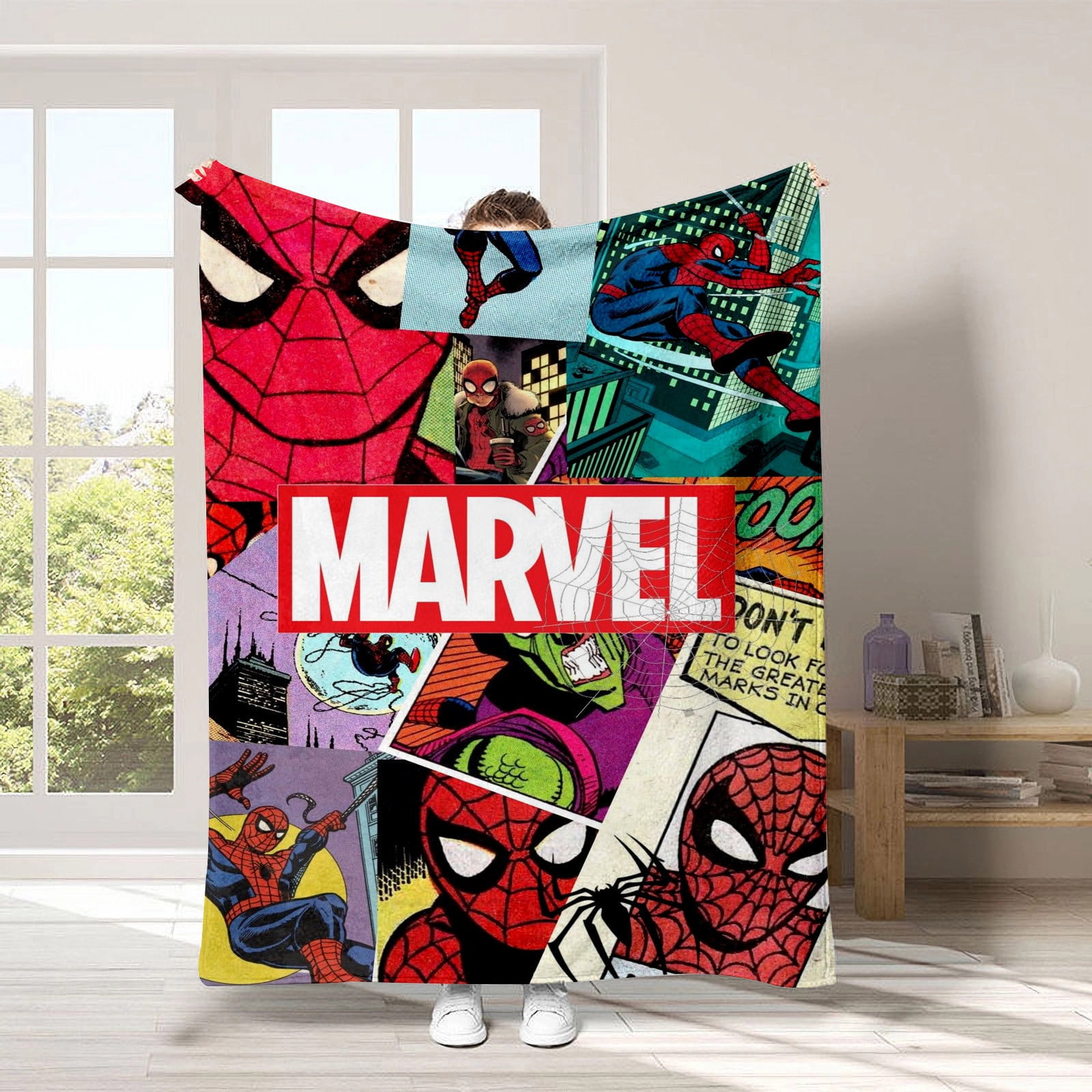 Superhero Spider_Man Throw Blanket Soft Plush Blanket for Couch Car Bed ...