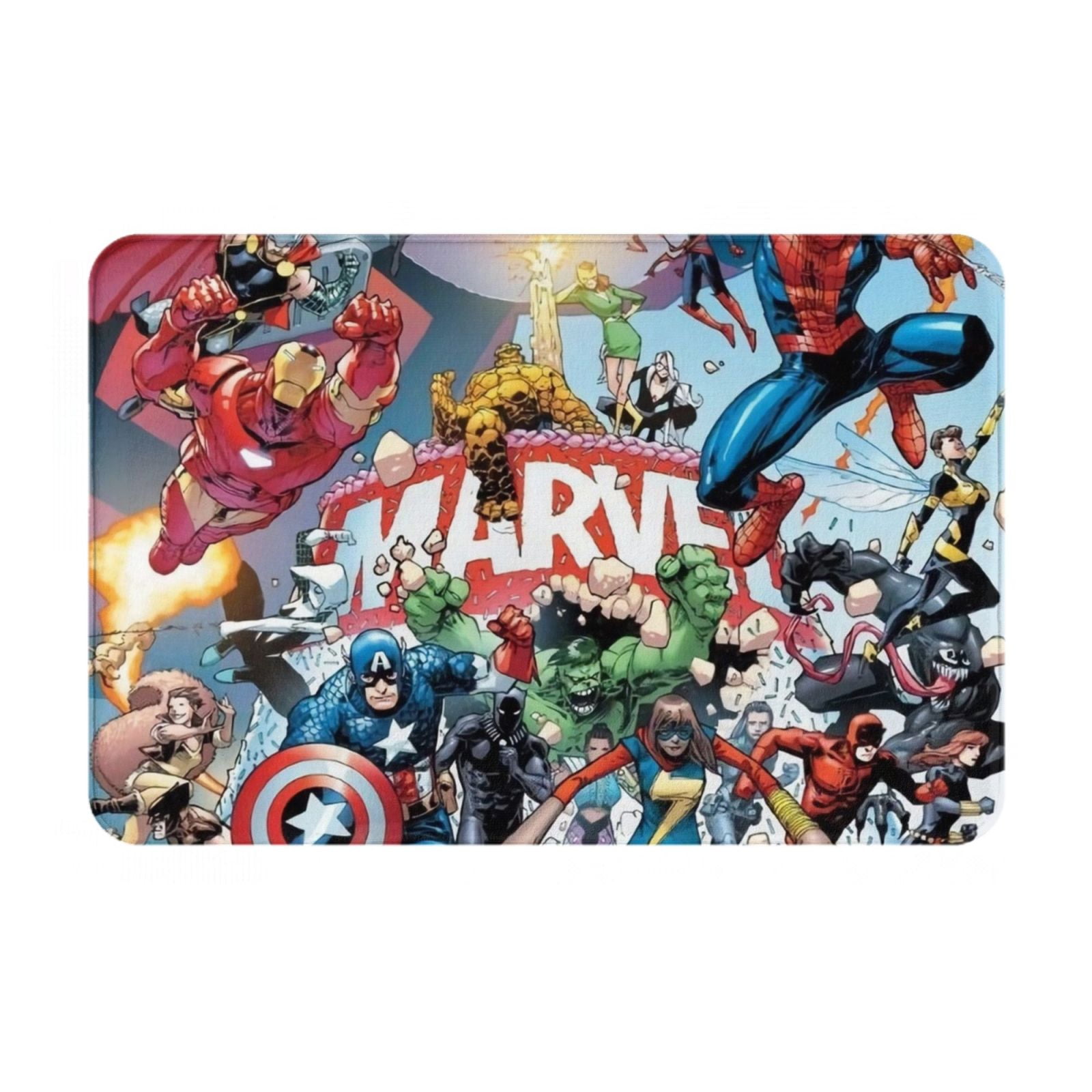 Superhero Spiderman Bathroom Rugs,Bath Mat,Super Soft and Water ...