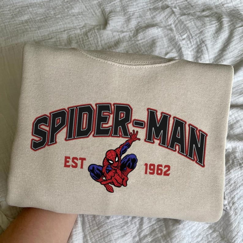Superhero Spiderman Print Sweatshirt, Peter Parker Shirt, Trending ...