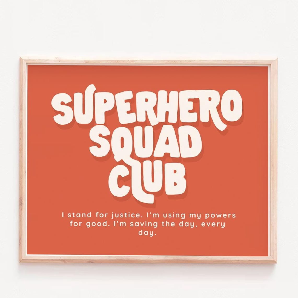 Superhero Squad Club, Hero Print, Affirmation For Boys, Hero Poster ...
