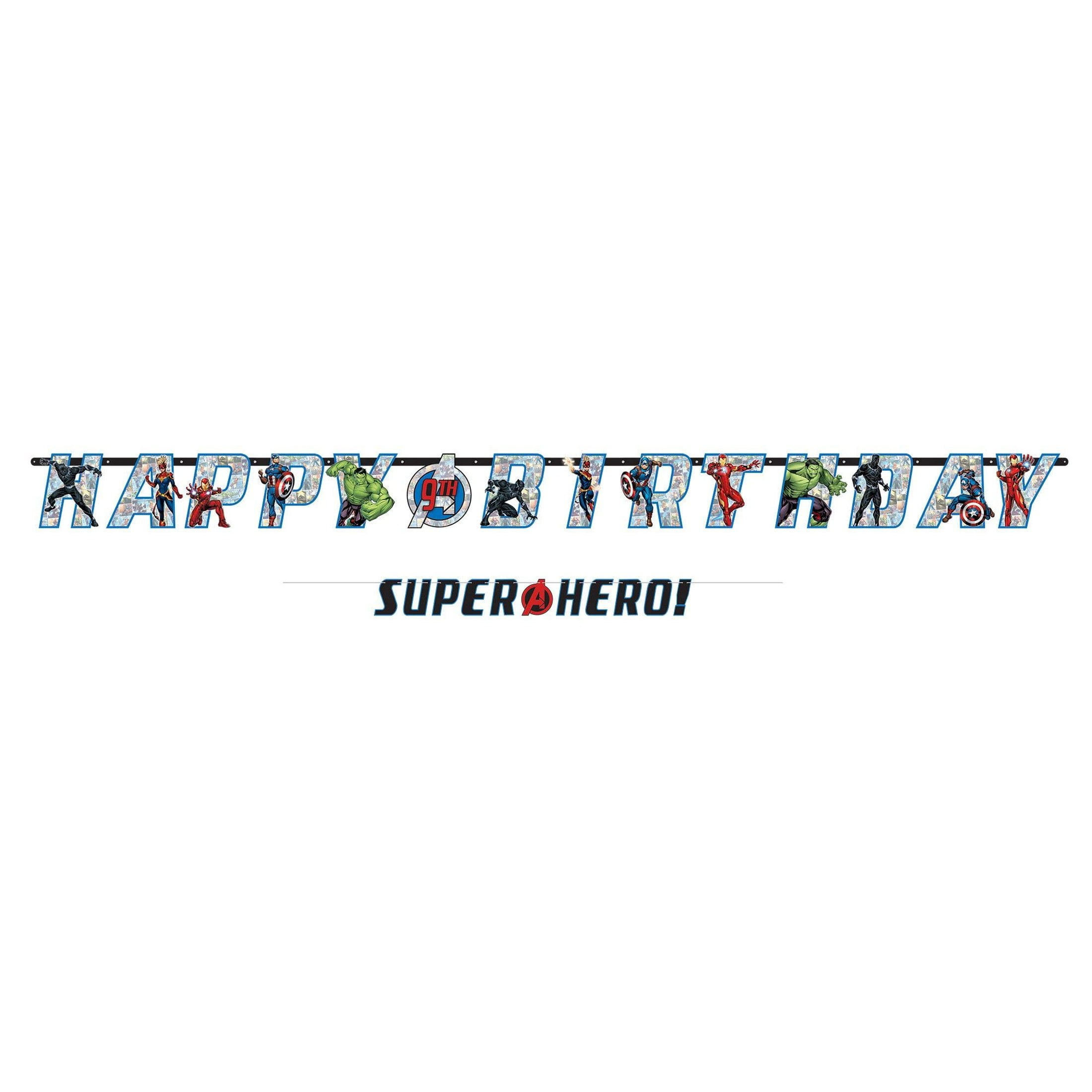 Superhero Squad Mega Letter Banner Kit - 5.75ft (Pack of 2) - Colorful ...