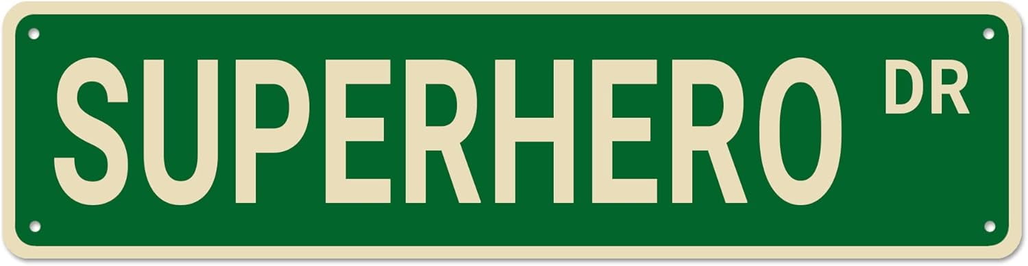 Superhero Street Signs, Superhero Decor Superhero Sign Superhero Gift ...