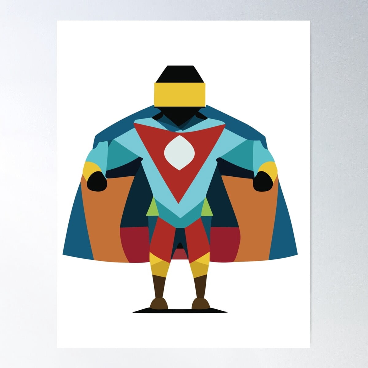Superhero. Strong And Handsome Poster Wall Art, Modern Wall Decor For ...