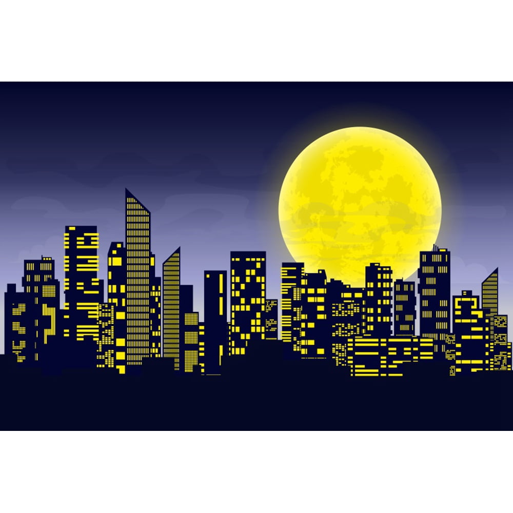 Superhero Theme Party Photography Backdrop for Kids City Building Boom ...