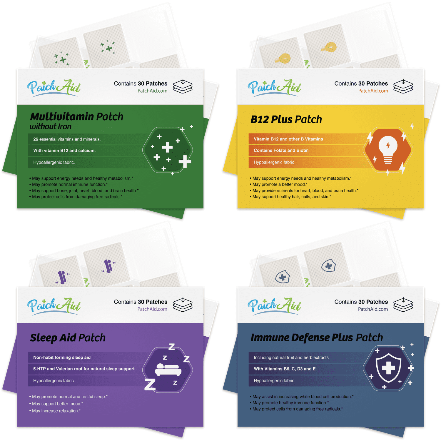 Superhero Vitamin Patch Pack by PatchAid Pack: 3-Month Supply - Walmart.com