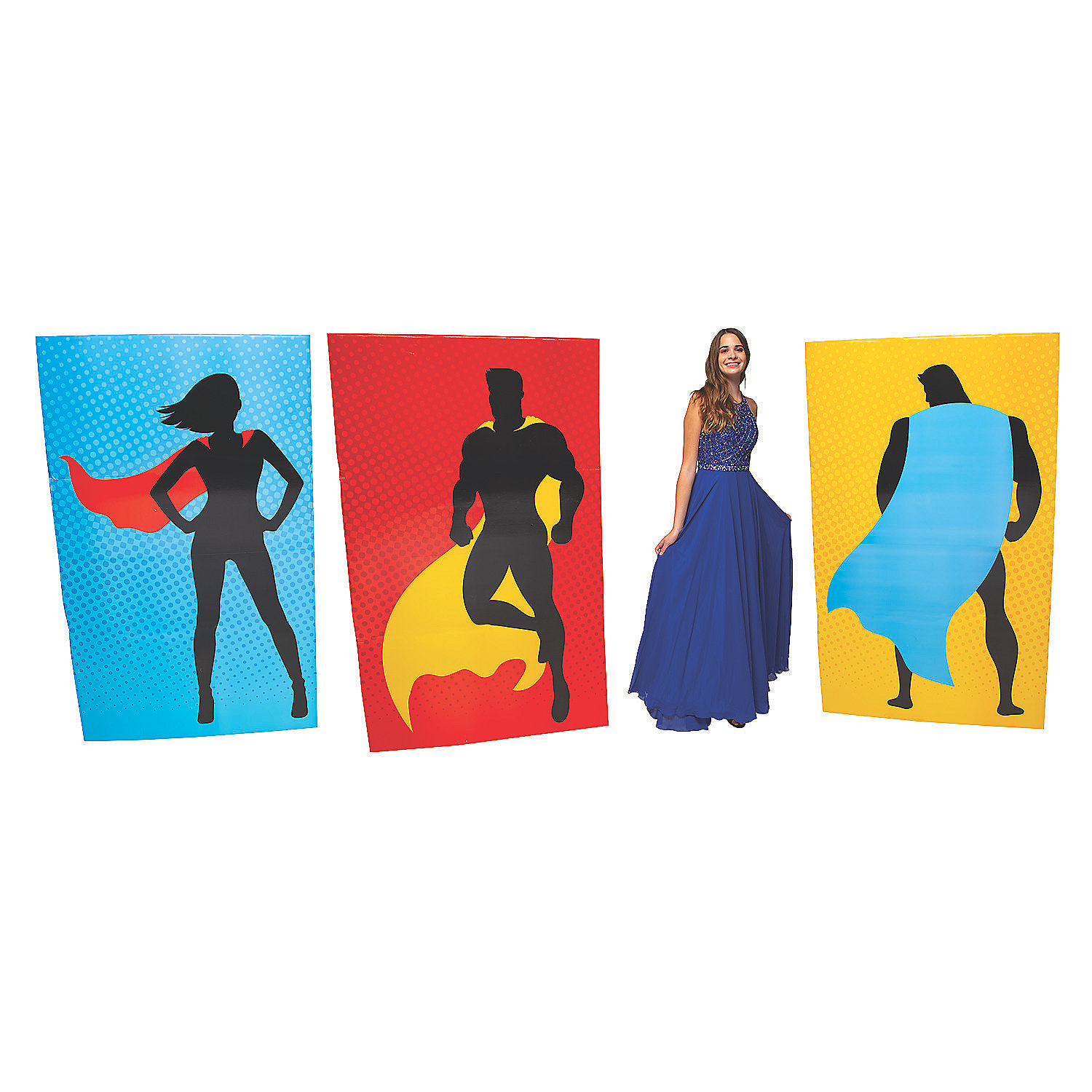 Superhero Wall Panel Silhouette 3Pc - Party Decor - 3 Pieces - Walmart.com