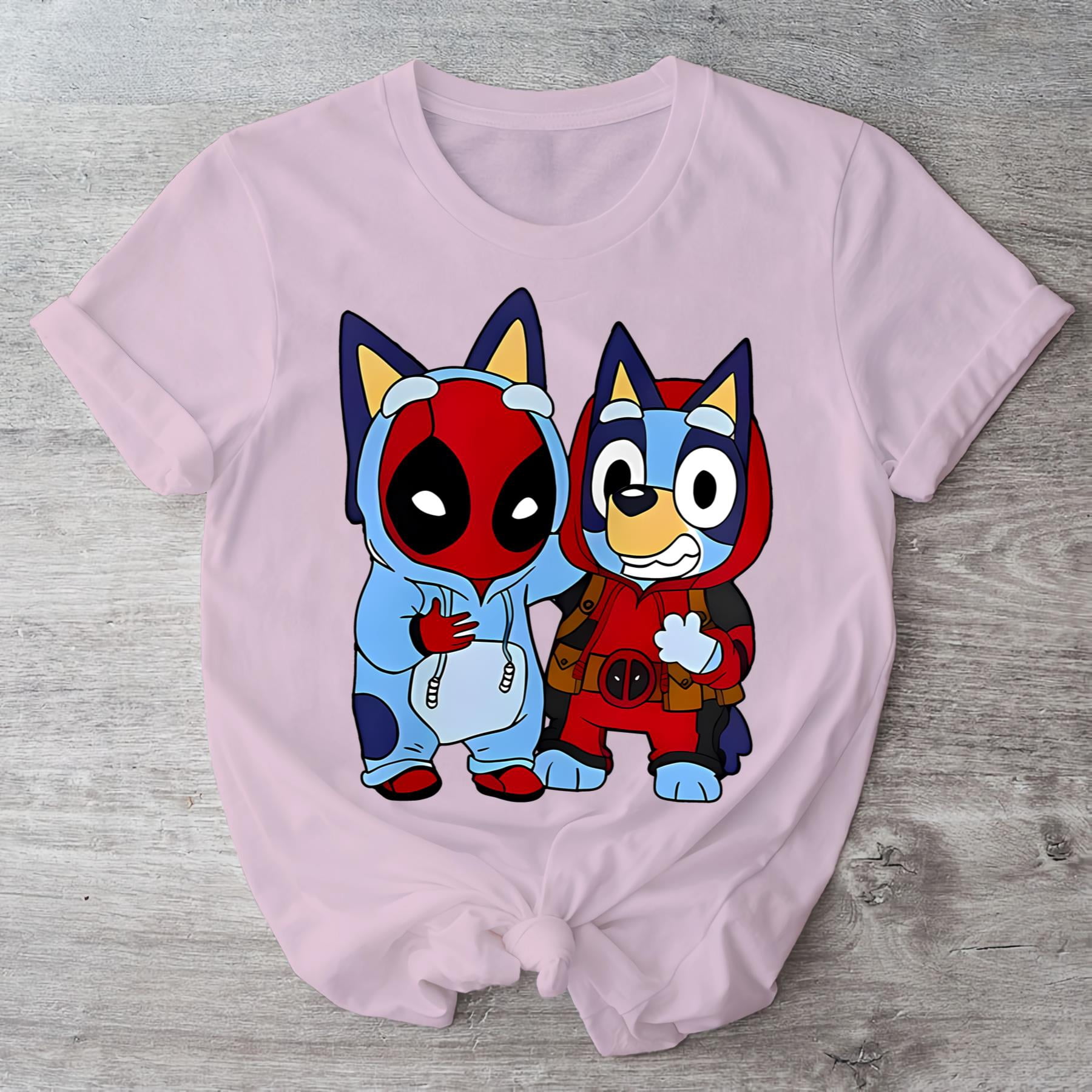 Superhero and Cartoon Crossover Graphic Tee, Fan Art-Inspired Shirt ...
