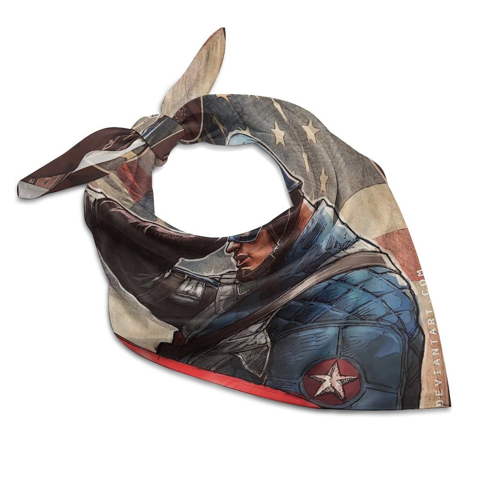 Superheroes-Captain America Square Satin Head Scarf Hair Scarves Silk ...