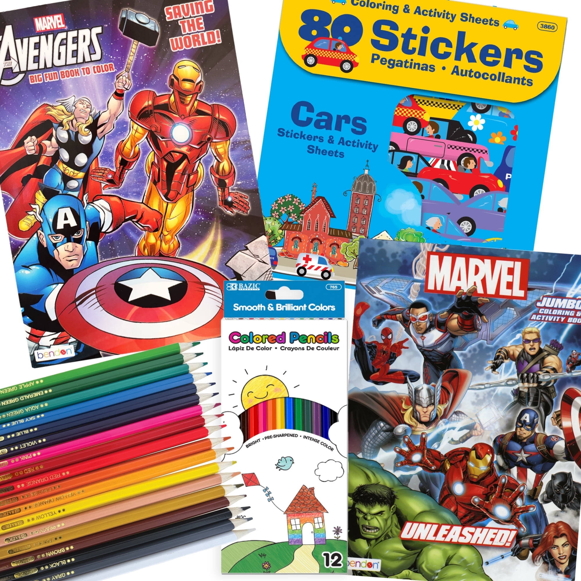 Superheroes Coloring and Activity Book Set, Include 2 Books, Colored ...