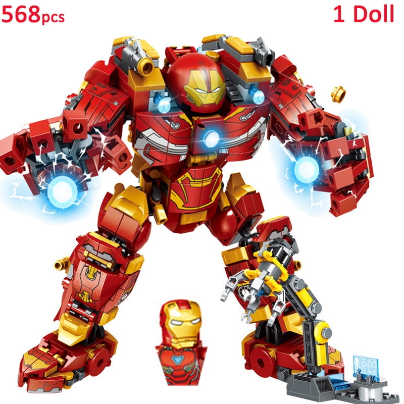Superheroes Steel Mecha Action Figures Building Blocks Classic Movie ...