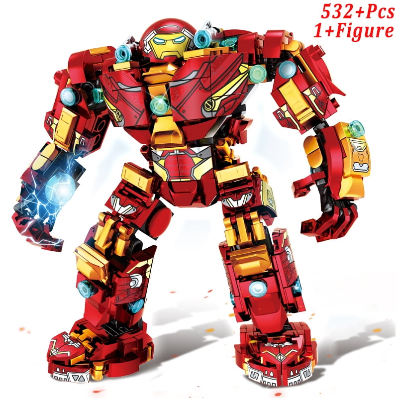 Superheroes Steel Mecha Action Figures Building Blocks Classic Movie ...