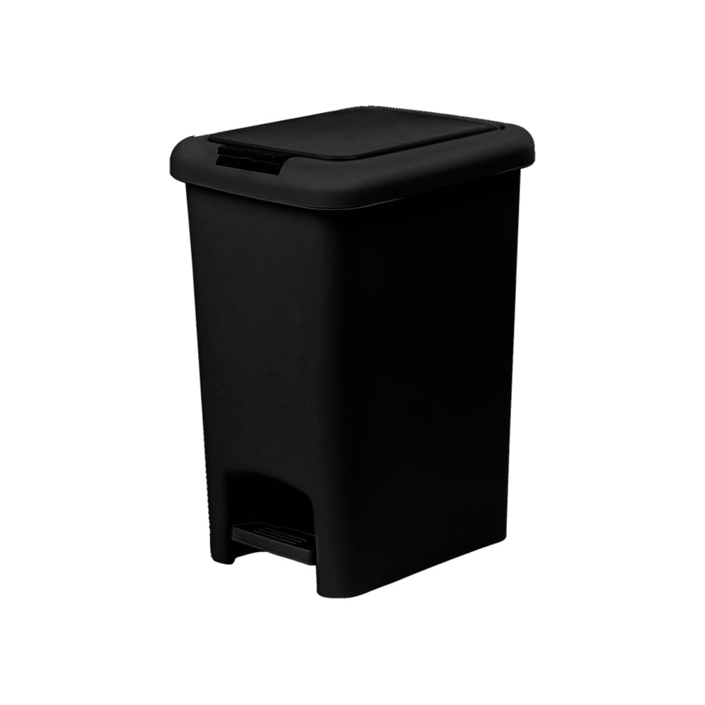 Superio 10L Slim Step & Push Trash Can - Dual Opening, Compact Design ...