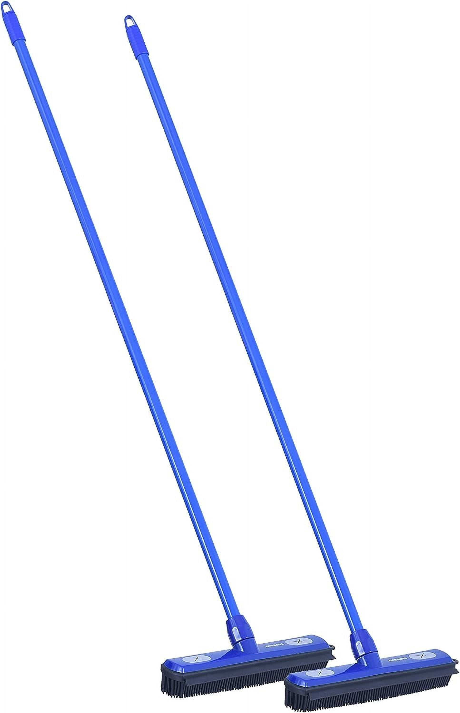 Superio 2 Pack Heavy-Duty Rubber Push Broom with Built-In Squeegee, 50 ...