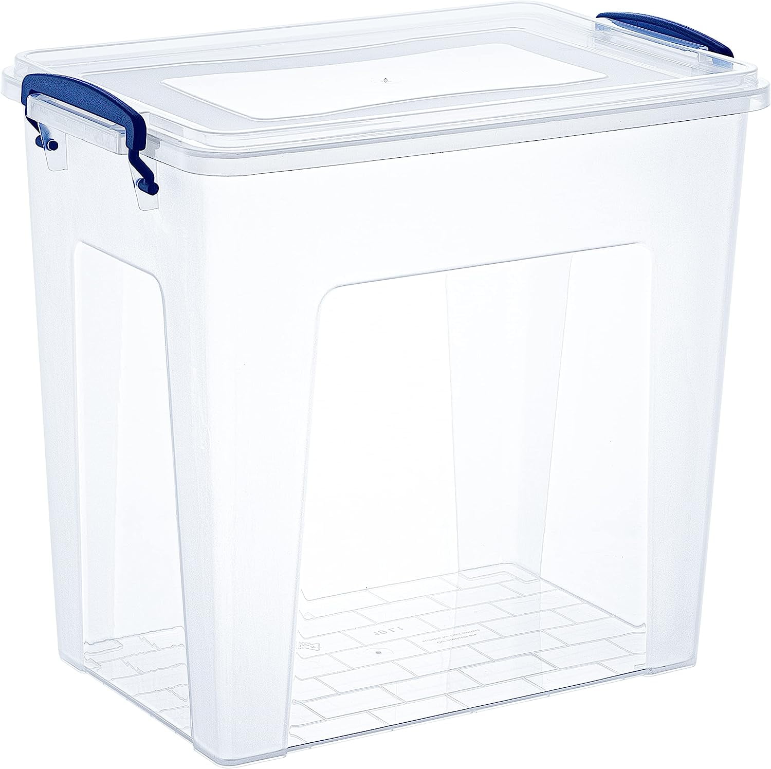 Superio 20 Qt Letter Size Clear Plastic Storage Bins with Lids and ...