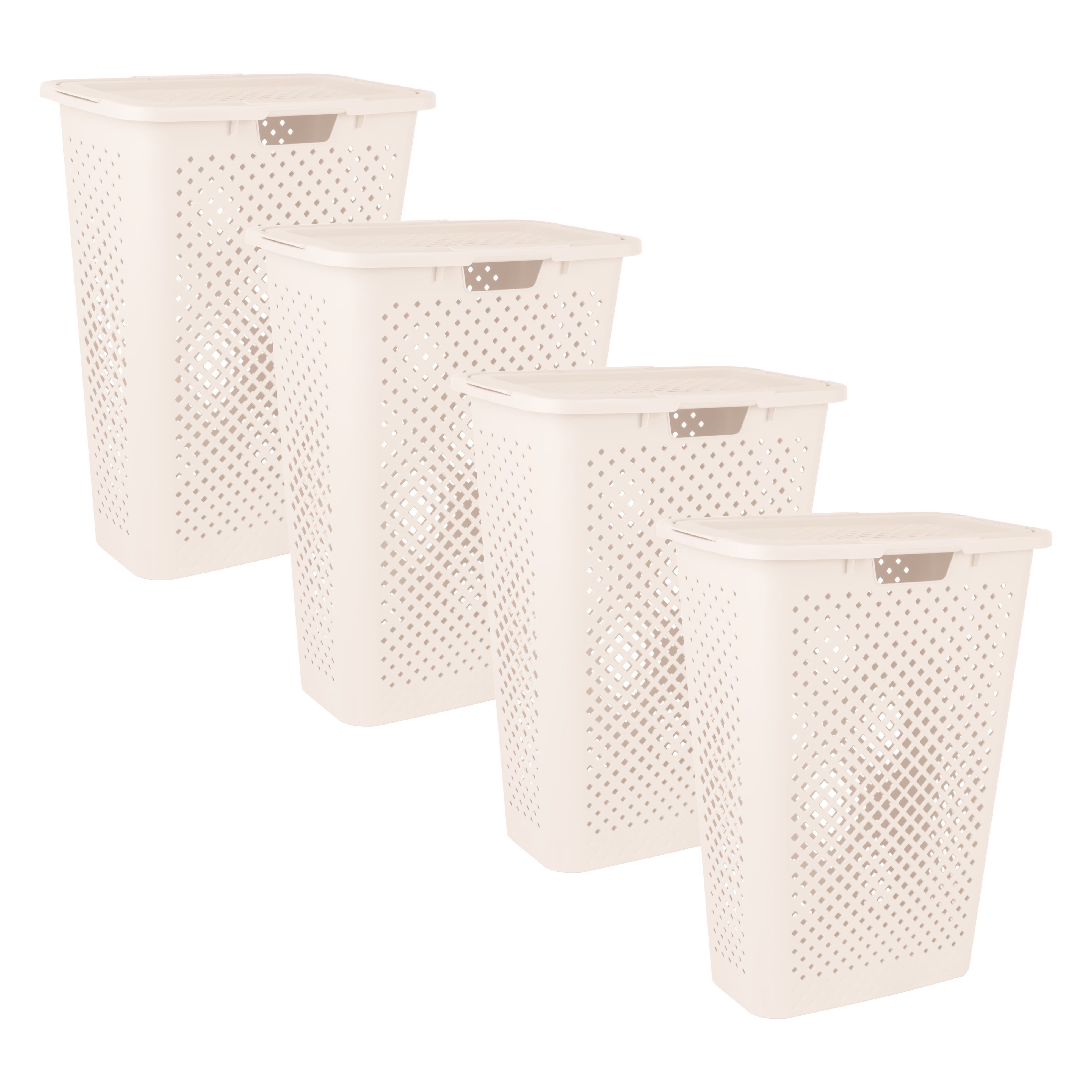 Superio 4-Pack Gradient Hamper with Lid - 45L, Modern Design ...