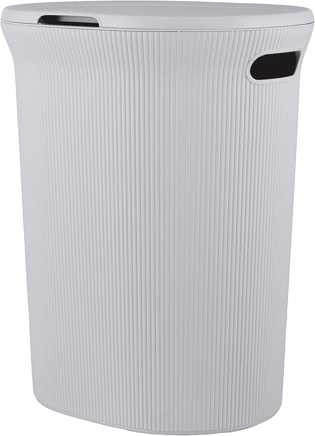 Superio Sturdy 40L Plastic Laundry Hamper, Ribbed Dirty Clothes Basket ...