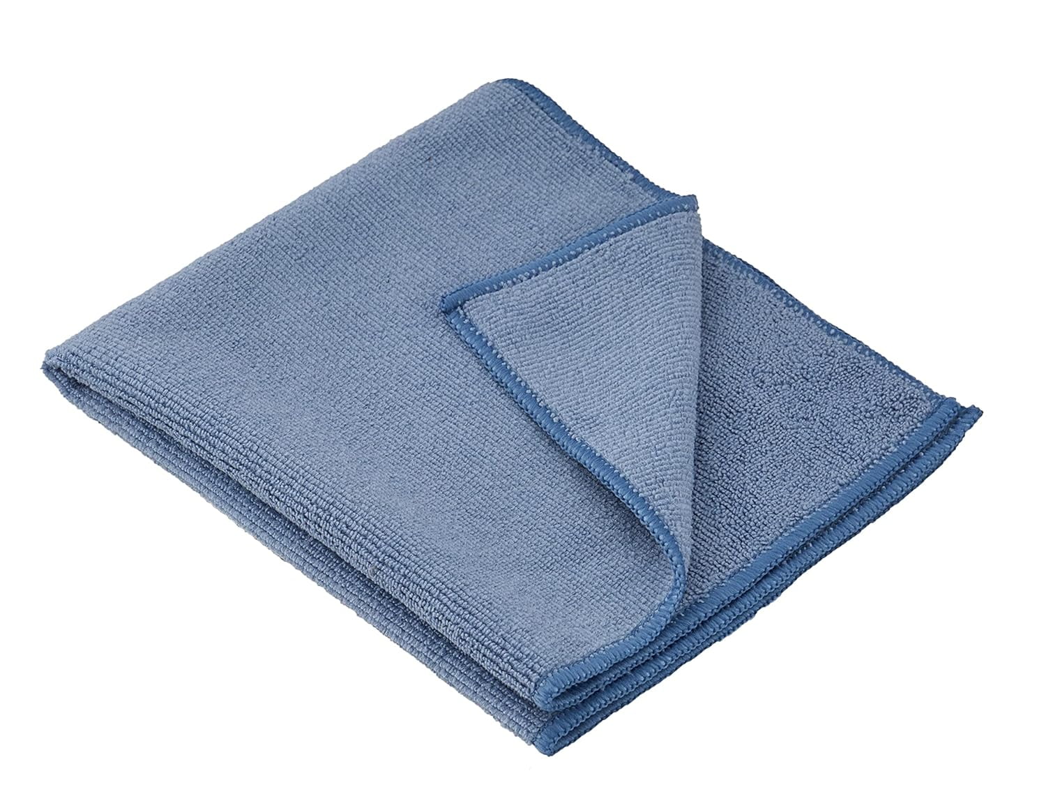 Superio Blue Microfiber Cleaning Cloth for Car, House, Bathroom, 16"x16 ...