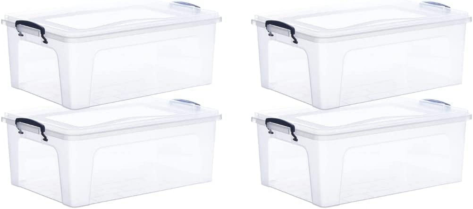 Superio Clear Plastic Storage Bins with Lids, 22 Quart (2 Pack ...