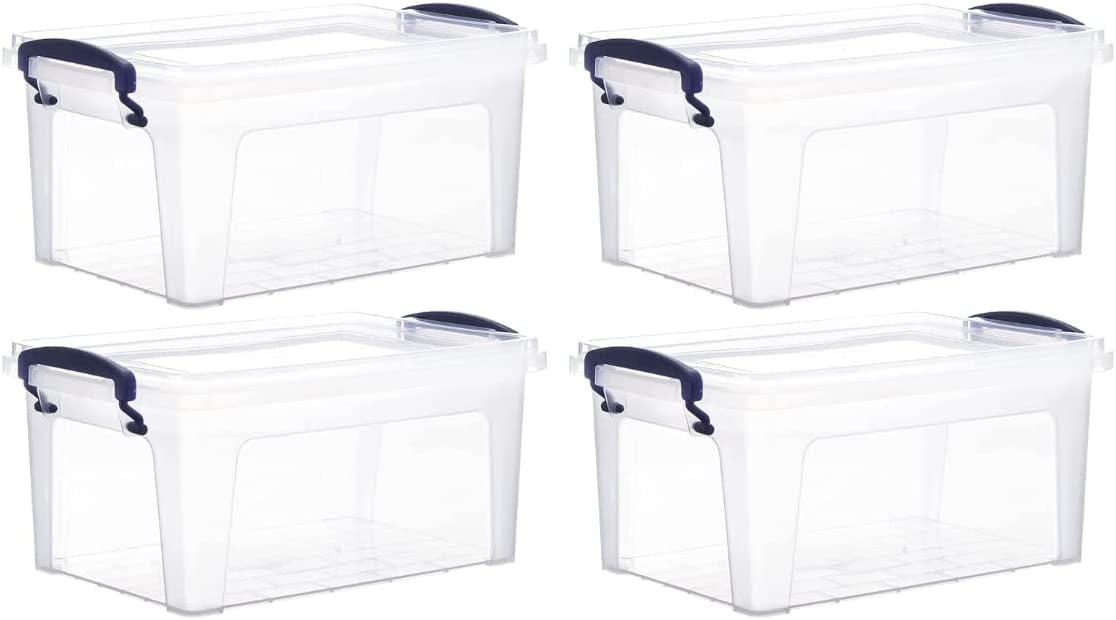 Superio Clear Plastic Storage Bins with Lids, 3 Quart (2 Pack ...