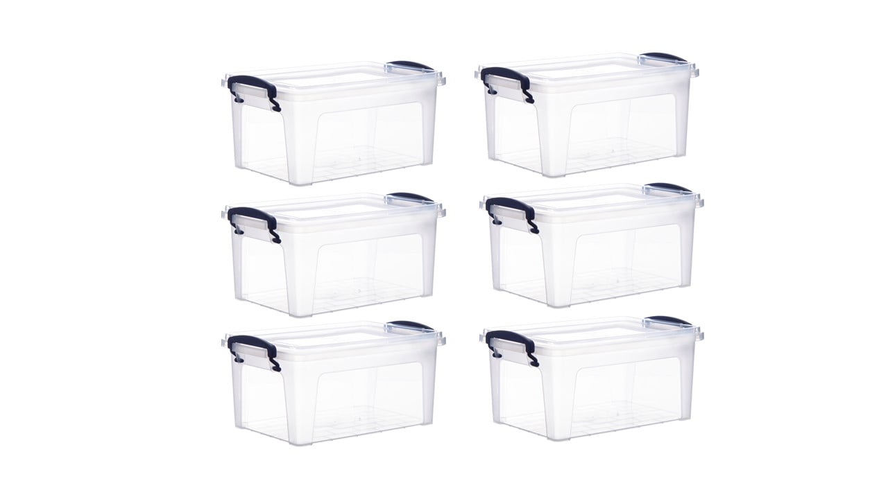 Superio Clear Plastic Storage Bins with Lids, Stackable Storage ...