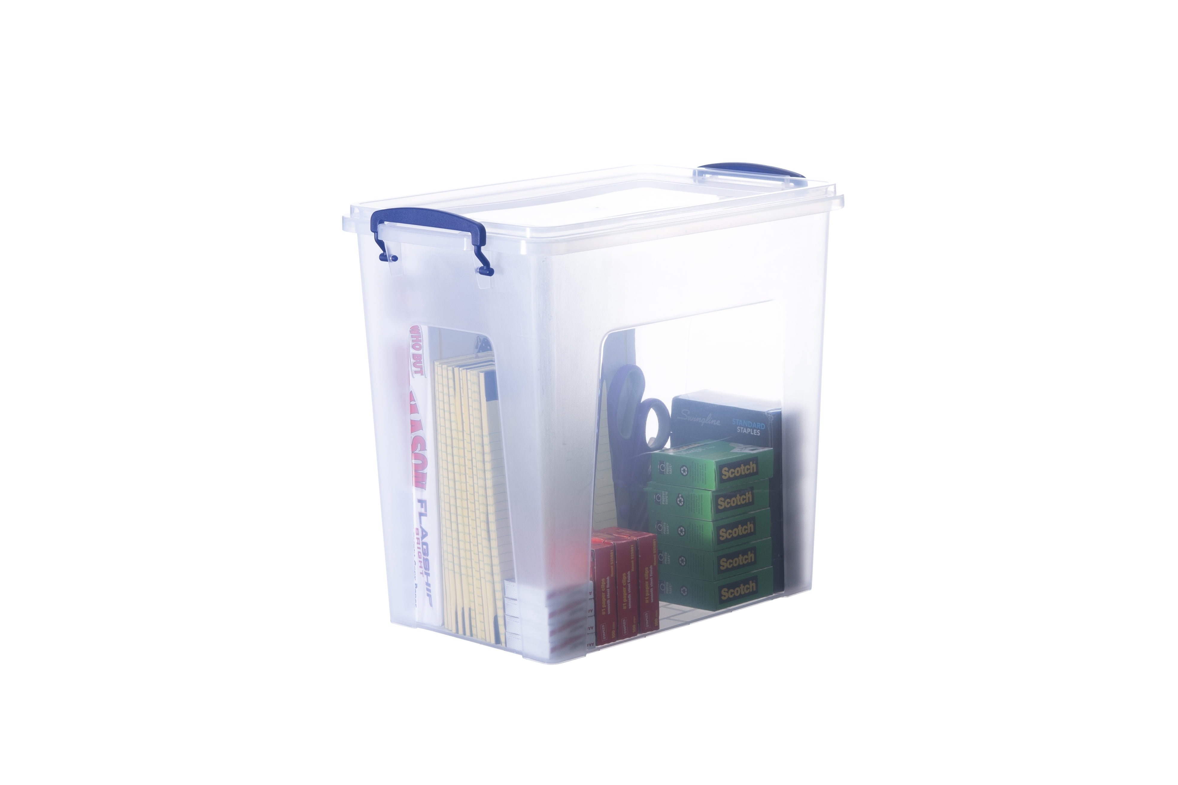 Superio Clear Storage Bin, 20 Quarts, Plastic, Airtight Lid, Stackable ...