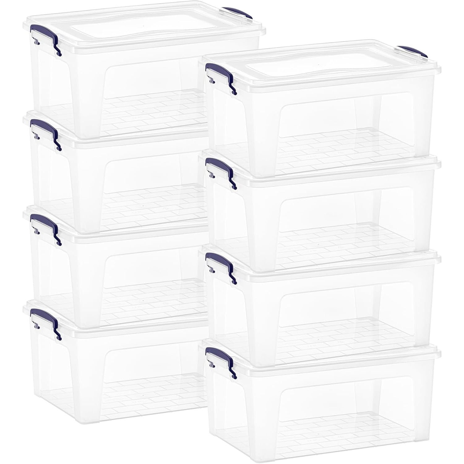 Superio Clear Storage Bins with Lids, 16 Quart BPA Free Plastic ...