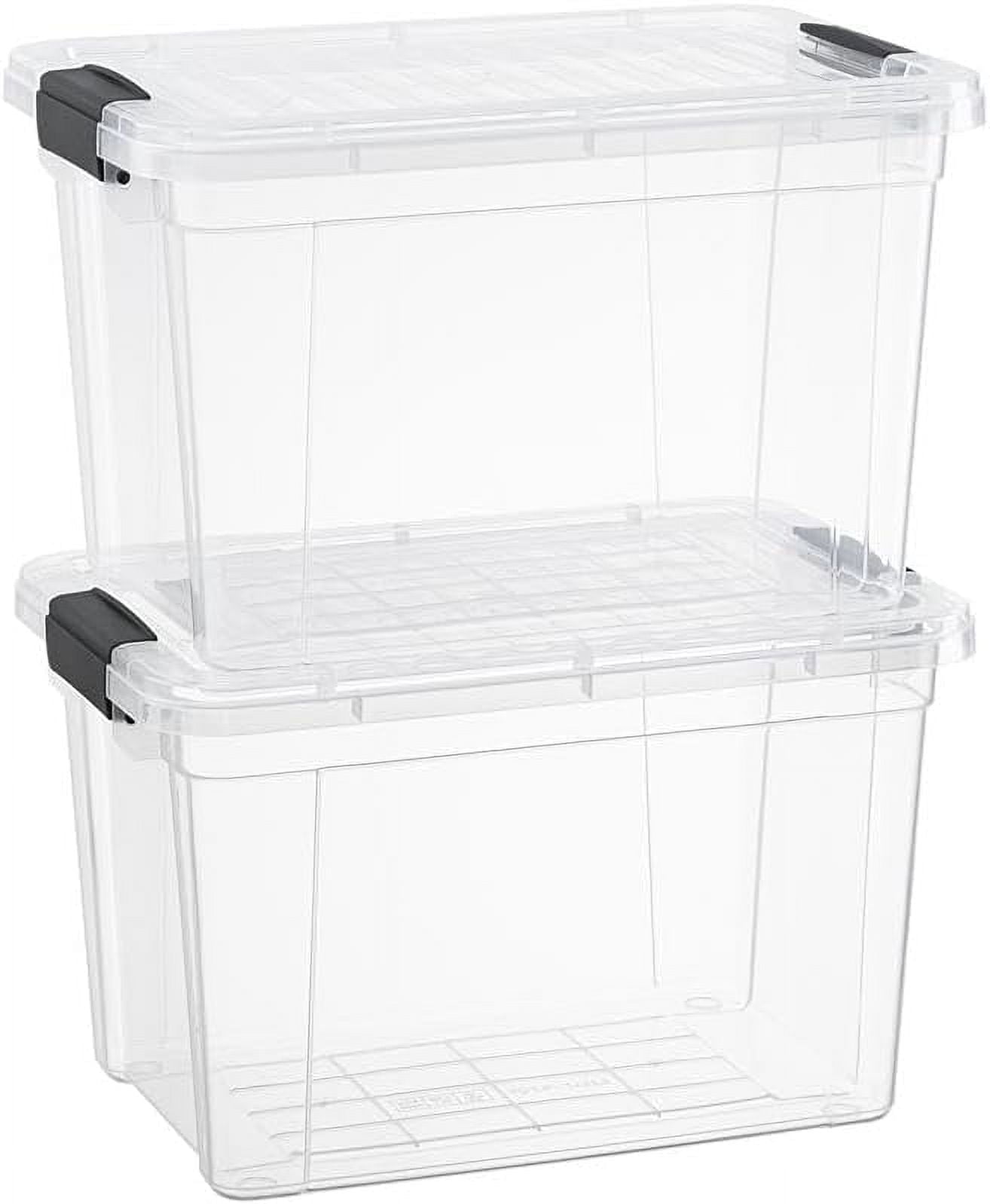 Superio Clear Storage Bins with Lids, 6 Pack- Plastic Storage Boxes for ...
