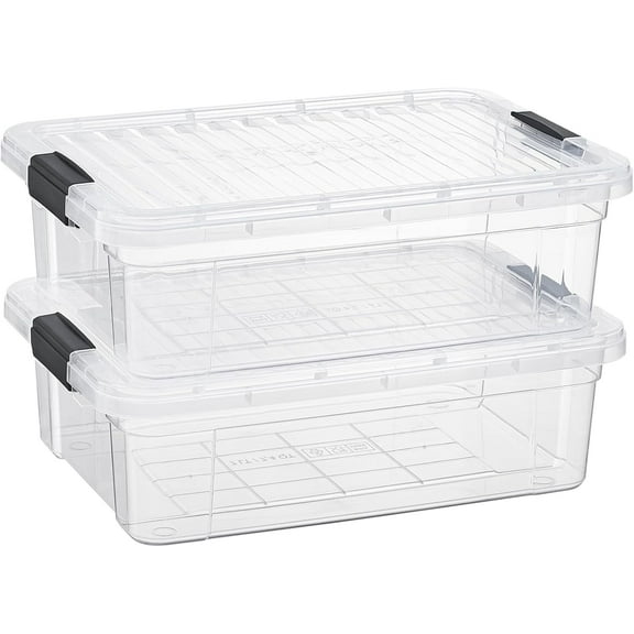 30 Gal Plastic Storage Bins with Lid Stackable Box Organizers for ...