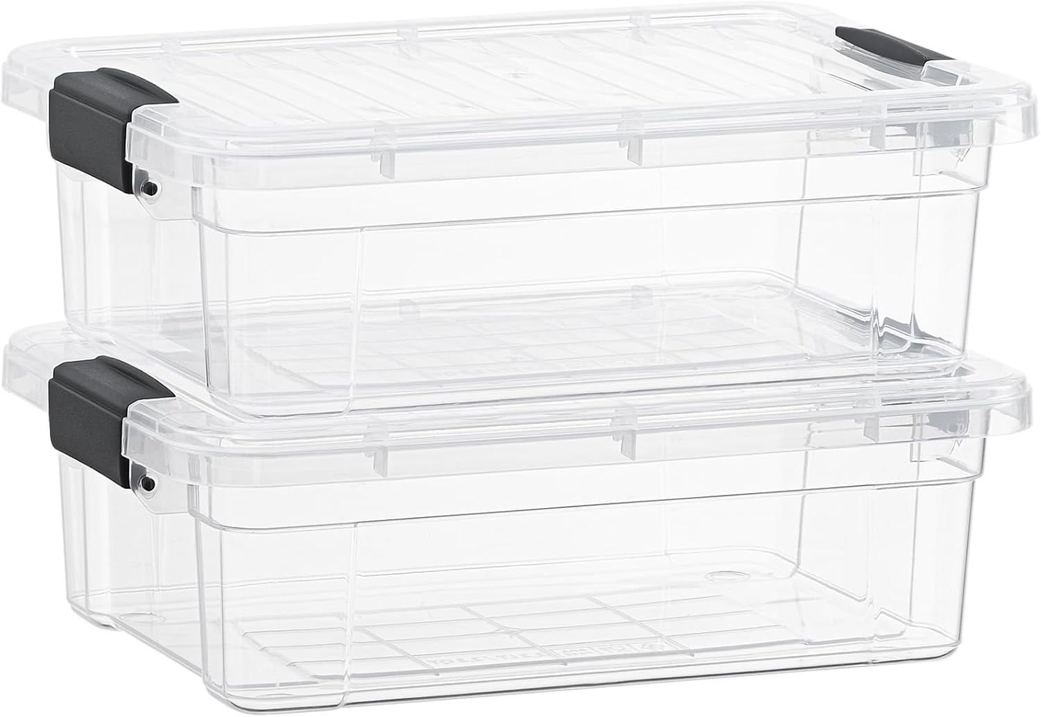 Superio Clear Storage Box with Lid, 7 Quart Plastic Container Bins for ...